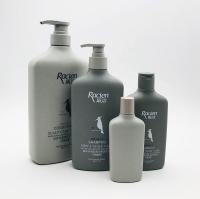 China 60ml 200ml 400ml 750ml Eco Friendly Plastic HDPE Empty Grey Shampoo Bottles With Lotion Pump for sale