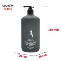 China 60ml 200ml 400ml 750ml Eco Friendly Plastic HDPE Empty Grey Shampoo Bottles With Lotion Pump for sale