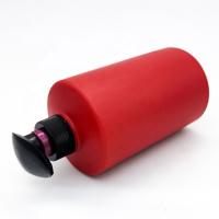 China Custom Refillable 750ml Empty Cylinder Shower Gel HDPE Soft Touch Plastic Bottles Hand Wash Hair Shampoo Lotion Pump Bottles for sale