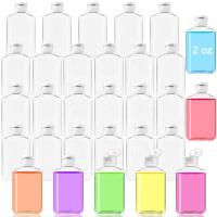China 2oz 4OZ PET Container Cough Syrup Bottle Clear Square Medicine Liquid Oral Plastic Bottle With Cap for sale
