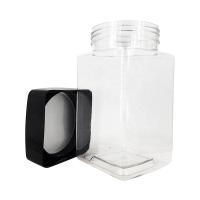 China Custom Food Grade 700ml 880ml PET Rectangular Jars Food Storage Jars Plastic Candy Peanut Butter Honey Jar with Screw Top Lid for sale