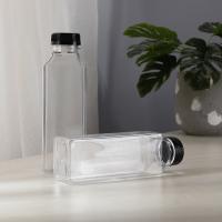 China Hot Selling 350ml Juice Bottle Milk Tea Bottle PET Plastic Empty Transparent Package Beverage Bottles with Cover for sale