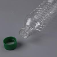 China Custom 300ml  Empty Transparent Round Juice PET Plastic Drinking Bottles Spring Water Beverage Container with Lids for sale