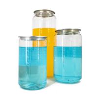 China Custom Cheap 210ml 300ml 330ml 500ml PET Clear Juice Cans with Easy Open End Soft Drink Soda Coffee Beverages Tea Beer Cans for sale
