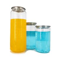 China Custom Cheap 210ml 300ml 330ml 500ml PET Clear Juice Cans with Easy Open End Soft Drink Soda Coffee Beverages Tea Beer Cans for sale