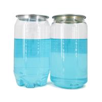 China Custom Cheap 210ml 300ml 330ml 500ml PET Clear Juice Cans with Easy Open End Soft Drink Soda Coffee Beverages Tea Beer Cans for sale