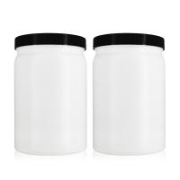 China Hot Sale 1800ml 1.8L HDPE Plastic Cylinder Fitness Protein Powder Jar Bottle Food Storage Container with Screw Lid for sale