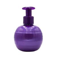China Hot Selling 220ml PET Round Ball Plastic Bottle Hair Oil Pump Spherical Bottle Light Bulb Lotion Toothpaste Pump Sprayer Bottles for sale