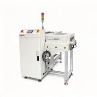 China L-Type PCB Unloader with 0.75M Pushing Conveyor and 90W Taiwan-made Brake Motor for Adjustable Platform Pitch in SMT Assembly Lines for sale