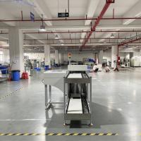 China L-Type PCB Unloader with 0.75M Pushing Conveyor and 90W Taiwan-made Brake Motor for Adjustable Platform Pitch in SMT Assembly Lines for sale