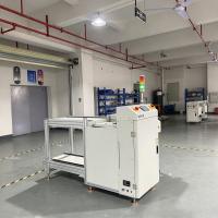 China L-Type PCB Unloader with 0.75M Pushing Conveyor and 90W Taiwan-made Brake Motor for Adjustable Platform Pitch in SMT Assembly Lines for sale