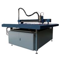 China Precision Pneumatic Clipping Vacuum Adsorption Flatbed Template Cutter with 1500x900mm Cutting Scope and 500-1800mm/s Speed for sale