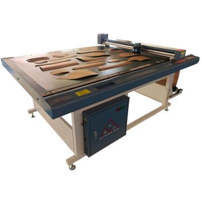 China 1200*900mm Flatbed Cutter Plotter with HP45 Ink Box and Tungsten Steel Blade for Kraft White Paper Roll Cutting for sale