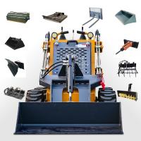 China 890kg Mini Skid Steer Loader With Attachments Walk Behind Skid Steer Loader 17.1KW for sale