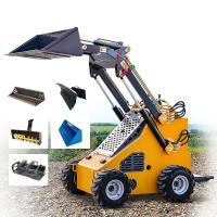 China 890kg Mini Skid Steer Loader With Attachments Walk Behind Skid Steer Loader 17.1KW for sale