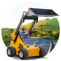 China 890kg Mini Skid Steer Loader With Attachments Walk Behind Skid Steer Loader 17.1KW for sale