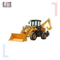 China Euro5 Engine Wheel Mini Excavator Loader Backhoes Diesel 4x4 Excavator Front Loader for sale