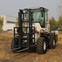 China 2.5Ton 3Ton Articulated Fork Lift Truck Off Road 4x4 All Rough Terrain Diesel Forklift Truck for sale