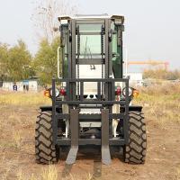 China 2.5Ton 3Ton Articulated Fork Lift Truck Off Road 4x4 All Rough Terrain Diesel Forklift Truck for sale