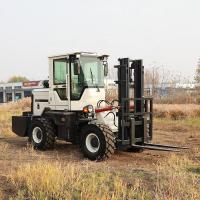 China 2.5Ton 3Ton Articulated Fork Lift Truck Off Road 4x4 All Rough Terrain Diesel Forklift Truck for sale