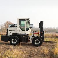 China 2.5Ton 3Ton Articulated Fork Lift Truck Off Road 4x4 All Rough Terrain Diesel Forklift Truck for sale