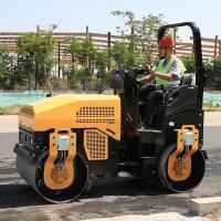 China Hydraulic Valve Driving 2 Ton Road Roller Vibratory Mini  Road Flattener Machine for sale