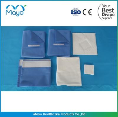 China Nonwoven Obstetrics Drapes Delivery Surgical Drape With Adhesive for sale