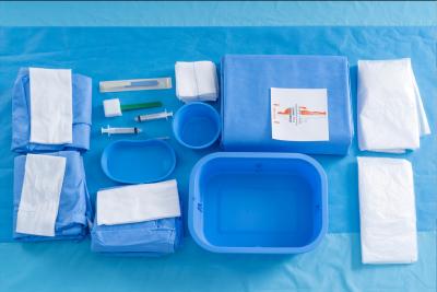 China ISO13485 Femoral Angio Drape SMS Angiography Drape Pack With Surgical Gowns for sale