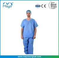 China 2022 Hot Sales Disposable Patient Scrub Suits Medical Apron Scrub Suits for sale