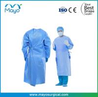 China 60gsm Sterile Surgical Gowns Disposable Non Woven Gown For Hospital for sale
