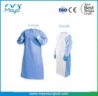 China 60gsm Sterile Surgical Gowns Disposable Non Woven Gown For Hospital for sale