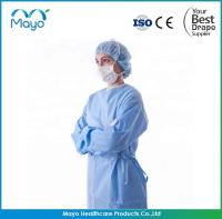 China Surgeon Apron Sterile Surgical Gowns Knitted Cuff Level 4 Medical Gown for sale