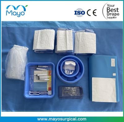 China SMS Blue Angiography Drape Pack Angio Adhesive Drapes Surgical for sale