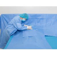 China Abdominal Surgery Sterile Laparotomy Drape With Incision Hole for sale