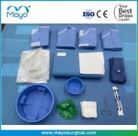 China Cardiac Cath Lab Use Disposable Sterile Surgical Cardiovascular Pack With Angio Drape 4 Hole for sale