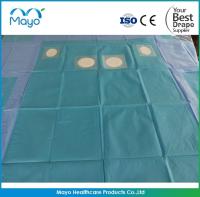 China Nownoven Angiography Drape With Femoral And Radial Oval Apertures Side Clear PE Panel for sale