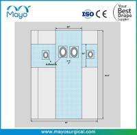 China SuperSorb Reinforcement Surgical Angiography Drape With 4 Holes for sale
