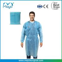 China 40gsm PP Medical Disposable Isolation Gown With Knitted Cuff For Dental And Hospital Use for sale