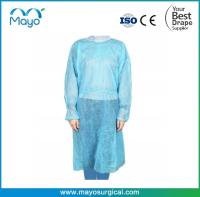 China Medical Blue Disposable Isolation Gowns Blue Latex-Free For Hospitals, Medical Facilities, Physicians for sale