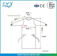 China Non Woven Disposable Isolation Gowns Latex Free 10EA (Knit Cuff 35g) for sale