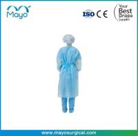 China Dental Grade PP Disposable Isolation Gown AAMI Long Sleeve & Elastic Cuff Universal Size for sale