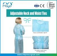 China Dental Clinic PP+PE Disposable Isolation Gown AAMI Long Sleeve & Elastic Cuff for sale