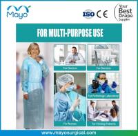 China Dental Clinic PP+PE Disposable Isolation Gown AAMI Long Sleeve & Elastic Cuff for sale