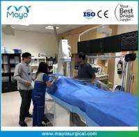 China Cardiovascular Drapes - Ultimate Angiography Drape with 2 Femoral Fenestrations and 2 Clear Panels for sale