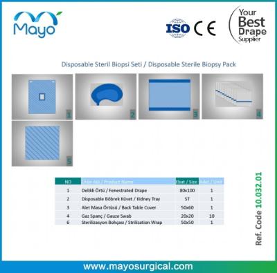 China Hospital Use Disposable Surgical Biopsy Drape Pack With CE ISO for sale