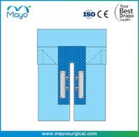 China Sterile Cardiothoracic Drape With Reinforcement U Split Dual Clear PE Fluid Control Pouches for sale