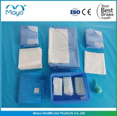 China Ultra Protection Surgical General Obstetrics Drape Pack With Reinforced Gown for sale