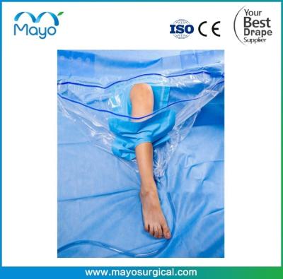 China Customized Nonwoven Sterile Surgical Knee Arthroscopy Drape For Leg / Knee Procedures for sale