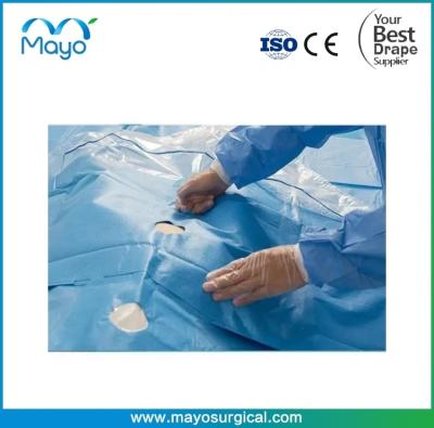 China Sterile Urology Surgical Drape Nonwoven Blue with Collection Pouch for sale