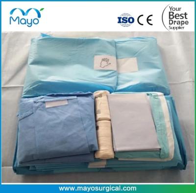China Sterile Blue Nonwoven Caesarean Surgical Drape for Hospitals for sale